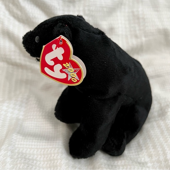 Ty | Toys | Ty Beanie Baby Cinder The Black Bear Plush Toy | Poshmark